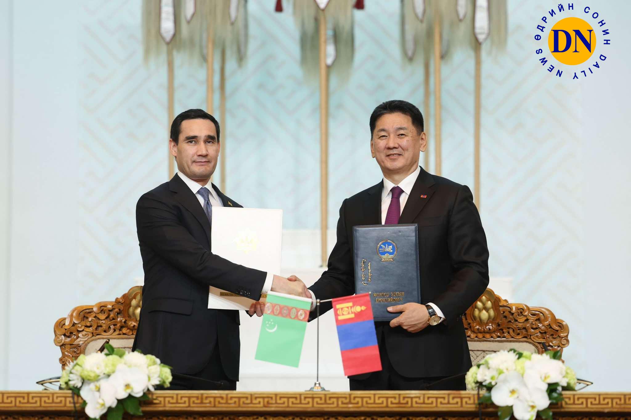 Монгол Туркменистаны харилцаа хамтын ажиллагааг хөгжүүлэх 14 баримт бичигт гарын үсэг зурлаа